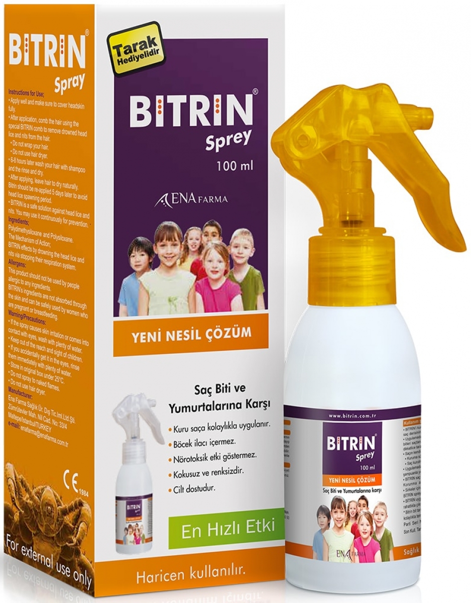 Bitrin Bit Spreyi (Saç Biti ve Yumurtaları İçin) - 49,00 TL'ye Sipariş