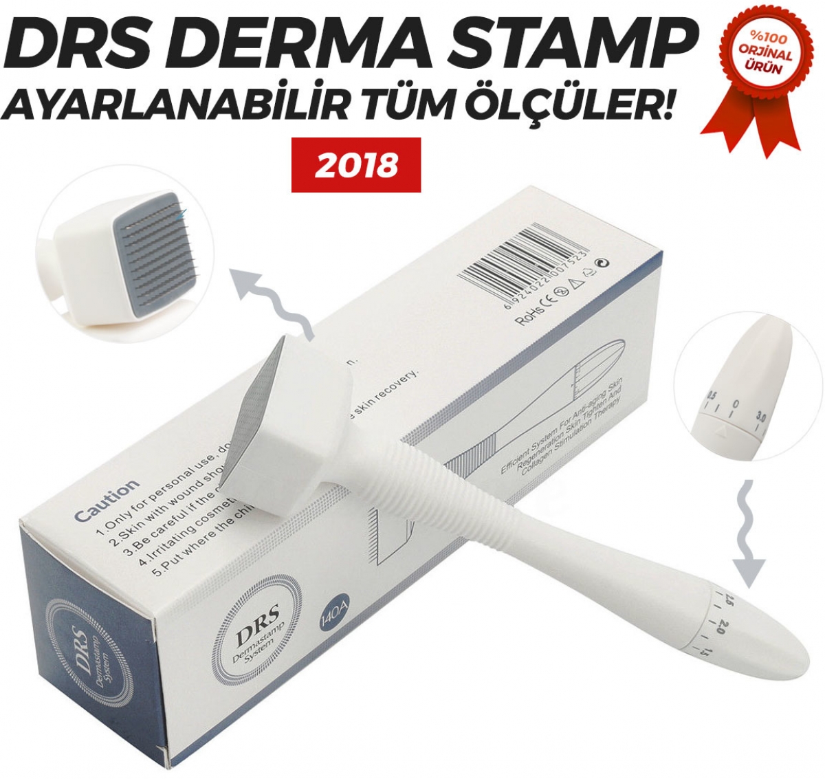 DTS Derma Stamp Ayarlanabilir 140 Titanyum İğne - 140,00 TL'ye Sipariş