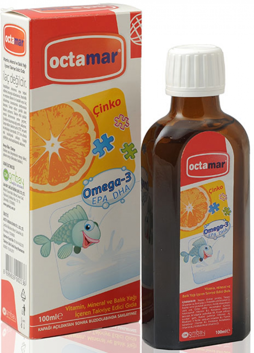 Octamar Omega 3 EPA/DHA Portakalllı Balık Yağı Şurubu - 49,90 TL'ye Sipariş